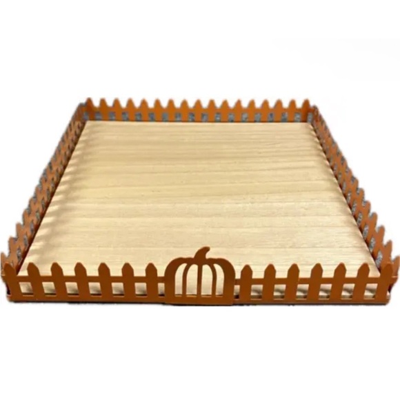 Target | Holiday | New Target Halloween Pumpkin Tray With Fence Orange ...